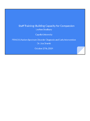 Staff Training week 3 - Staff Training: Building Capacity for ...