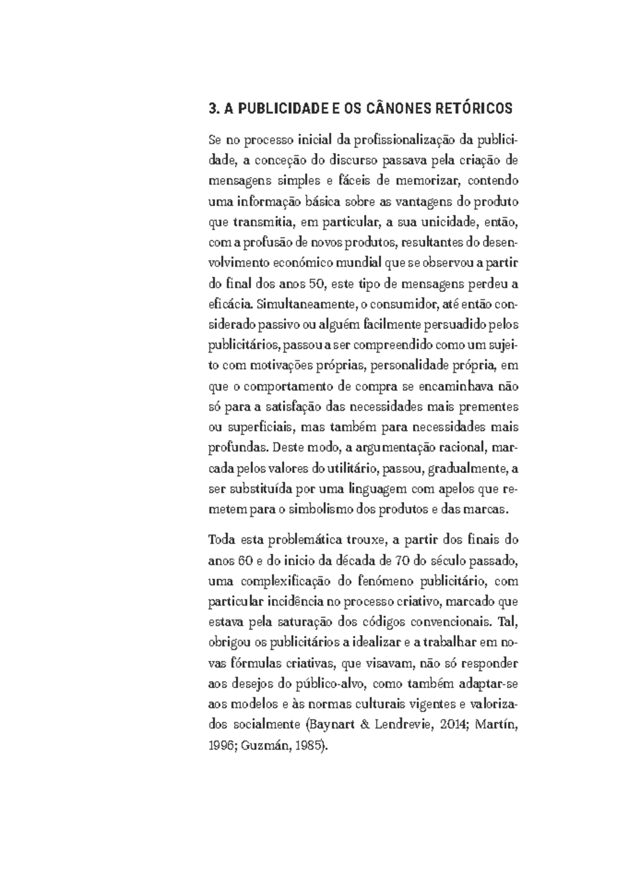 Retórica resumo - 3. A PUBLICIDADE E OS CÂNONES RETÓRICOS Se no ...