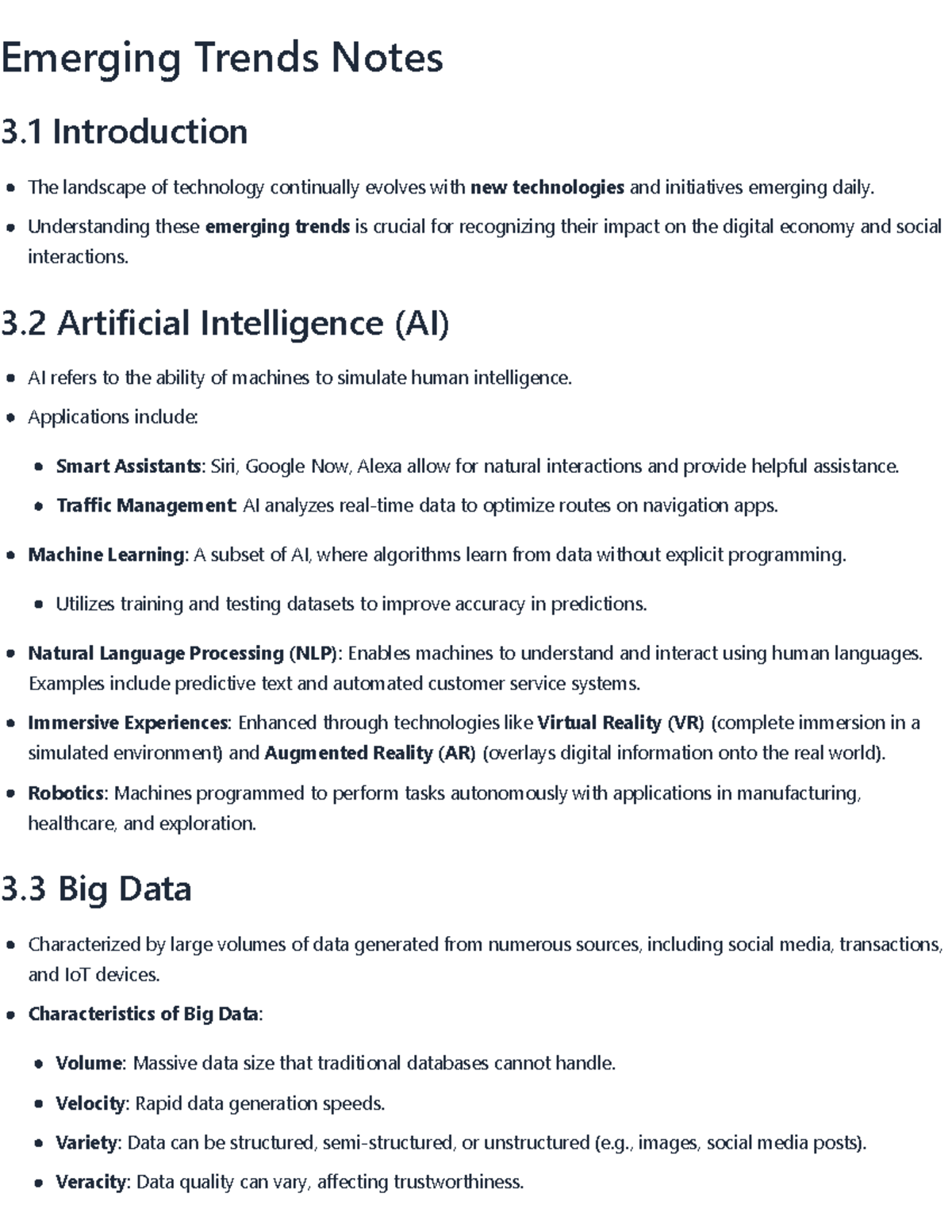 Emerging Trends in Technology: Key Insights and Impacts - Studocu