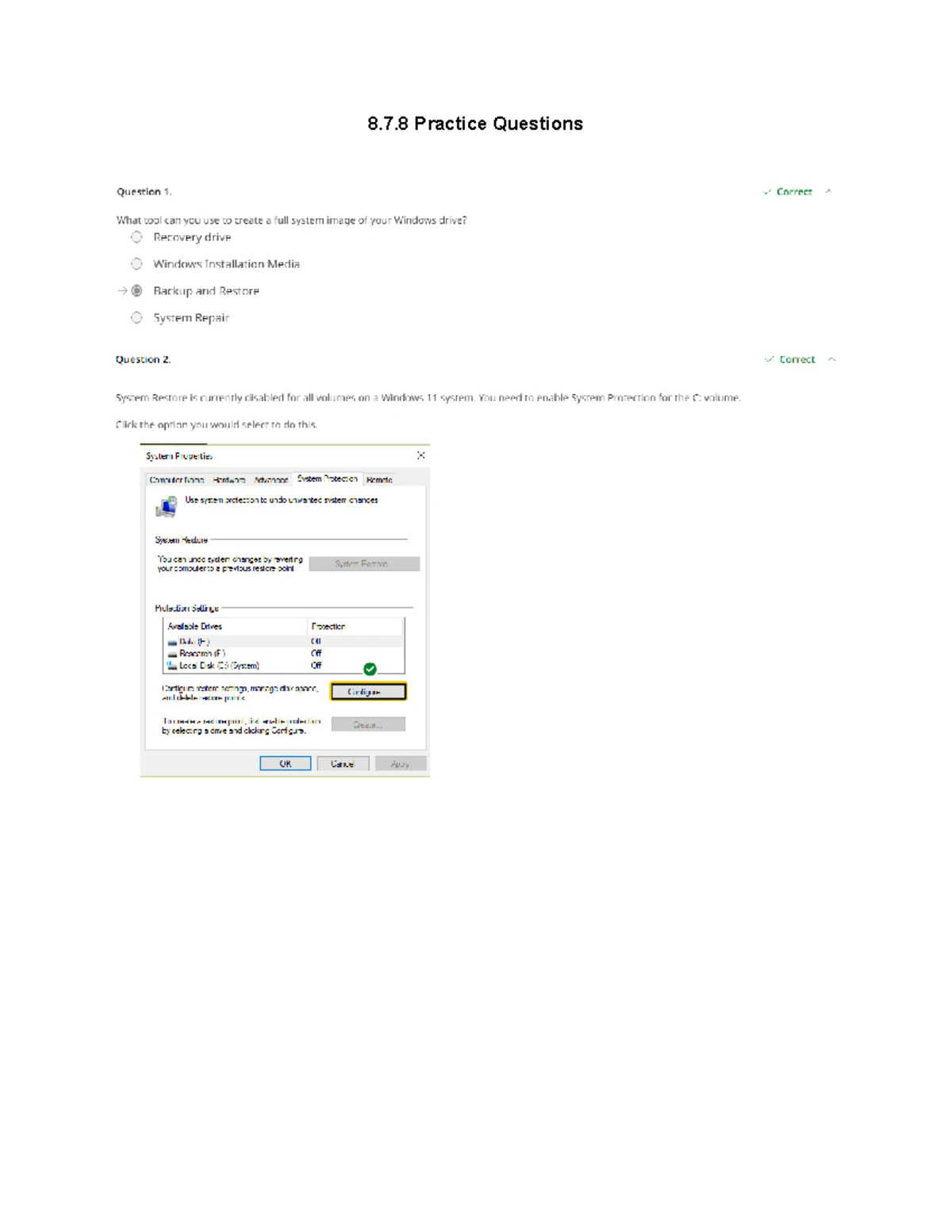 CompTIA 4-1: Individual Response Practice Questions & Troubleshooting ...