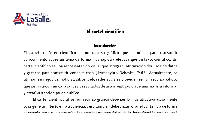 Guía para la Elaboración de Carteles Científicos CLIDi 2021 - Studocu