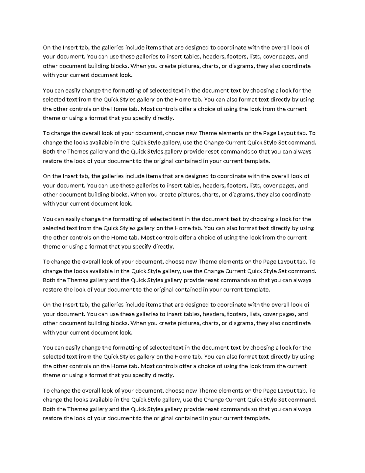 New Microsoft Office Word Document - On the Insert tab, the galleries ...