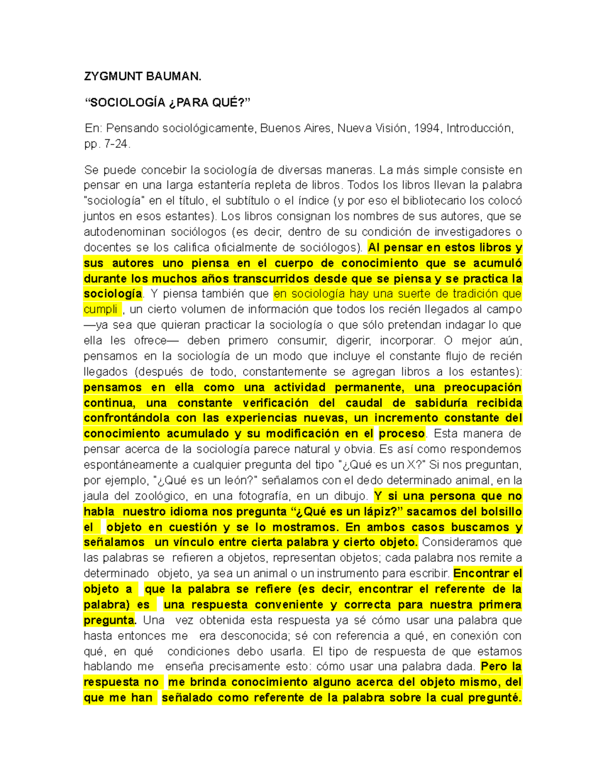 Zygmunt Bauman: Pensando Sociológicamente - Análisis y Reflexiones ...