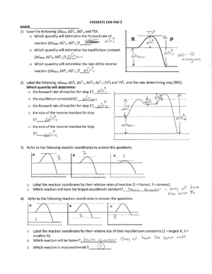 CHEM241 Ch7 HW 2: SN2 Reactions & Stereochemistry Tasks - Studocu