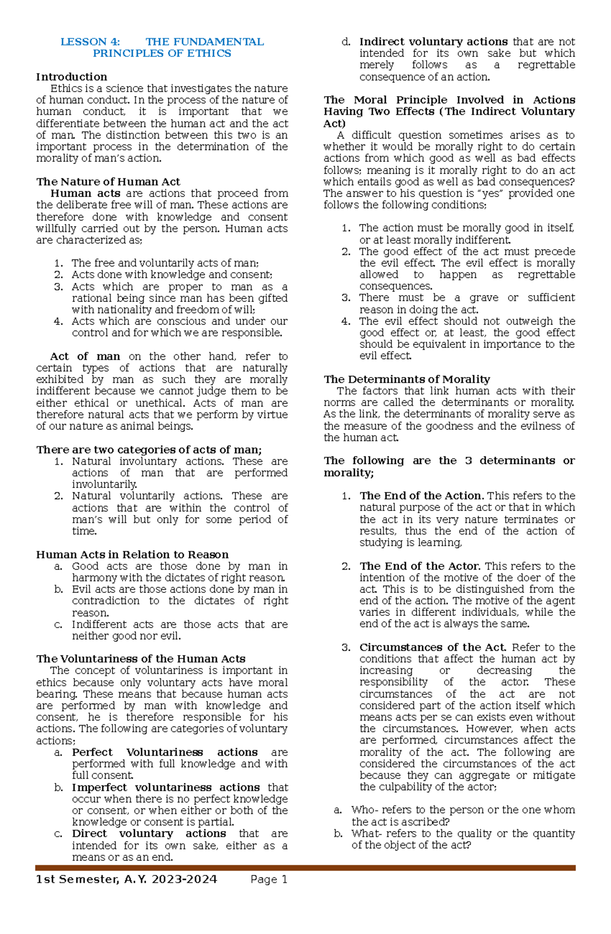 Ethics 101: Understanding Fundamental Principles in Chapter 4 - Studocu