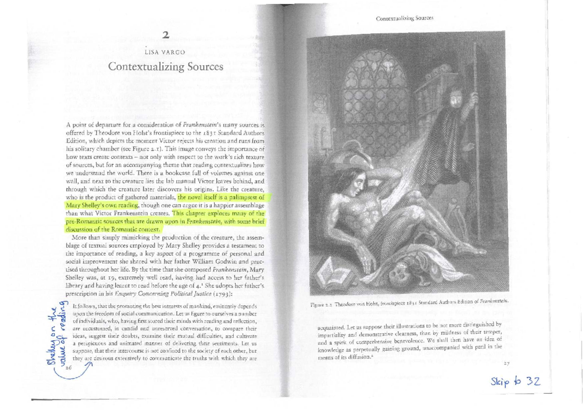 Frankenstein (ENG 101): Contextualizing Sources and Literary Influences ...