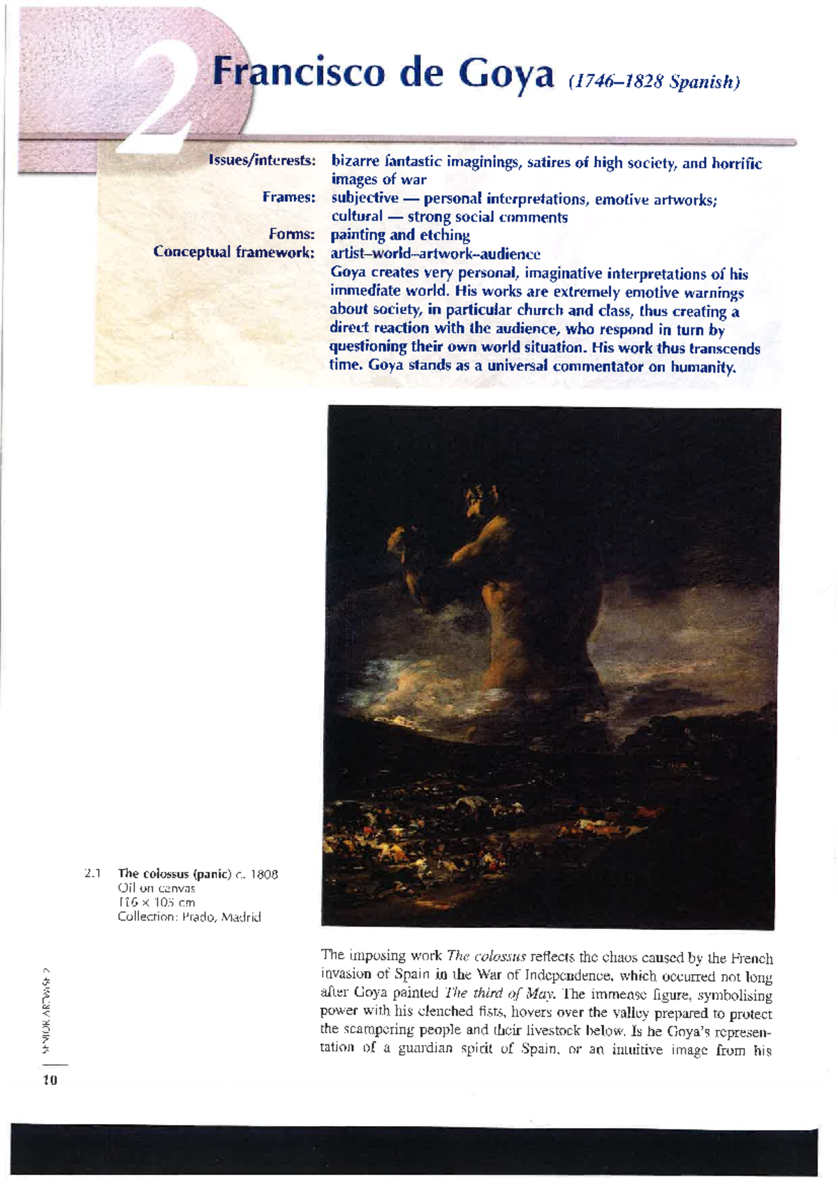 Goya Senior Artwise 2 - Chapter on Francisco Goya. - Studocu
