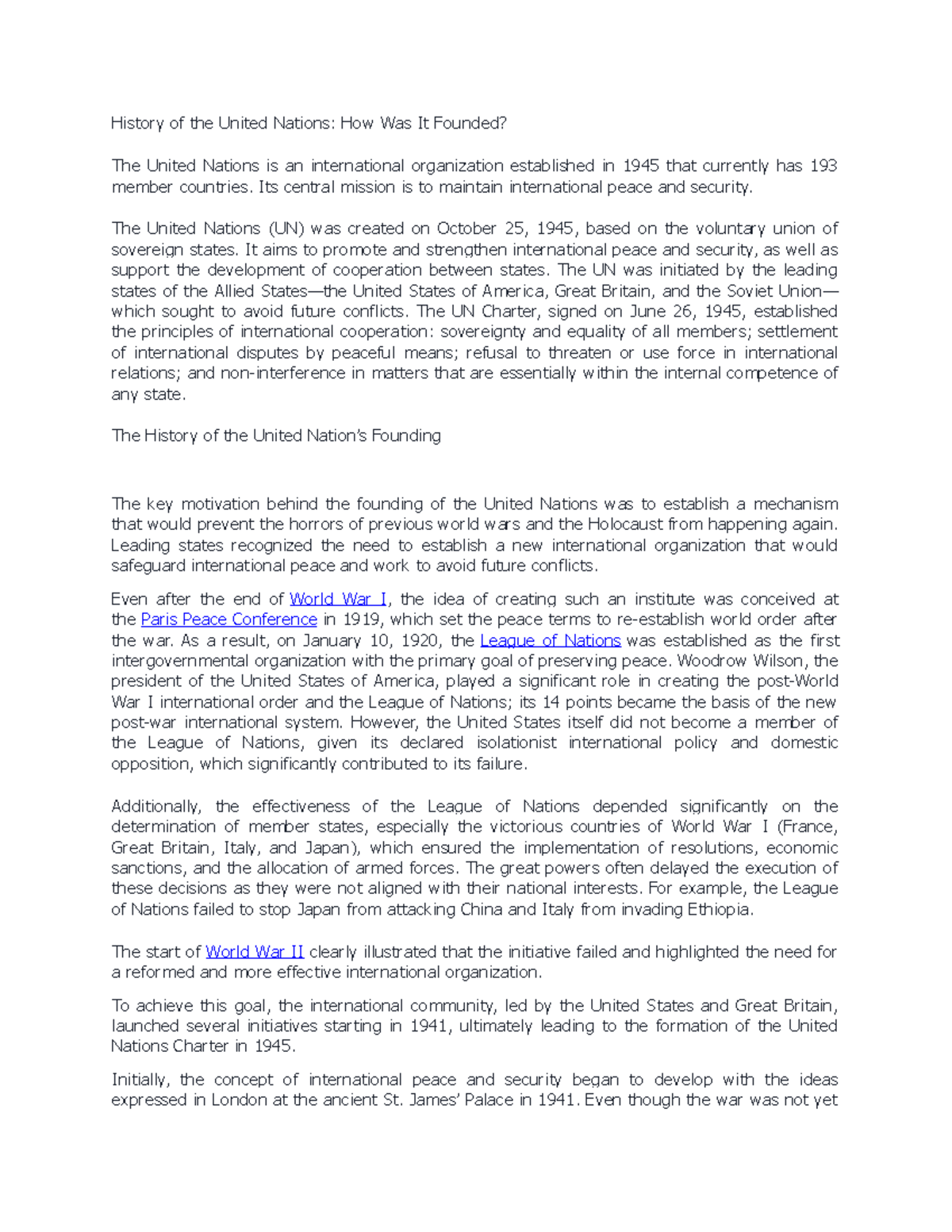 History of United nations - History of the United Nations: How Was It ...