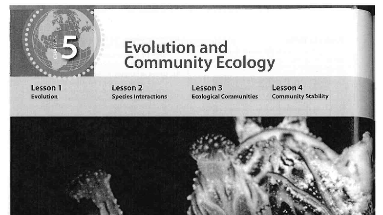 Environmental Science Chapter 5: Evolution & Community Ecology Lessons ...