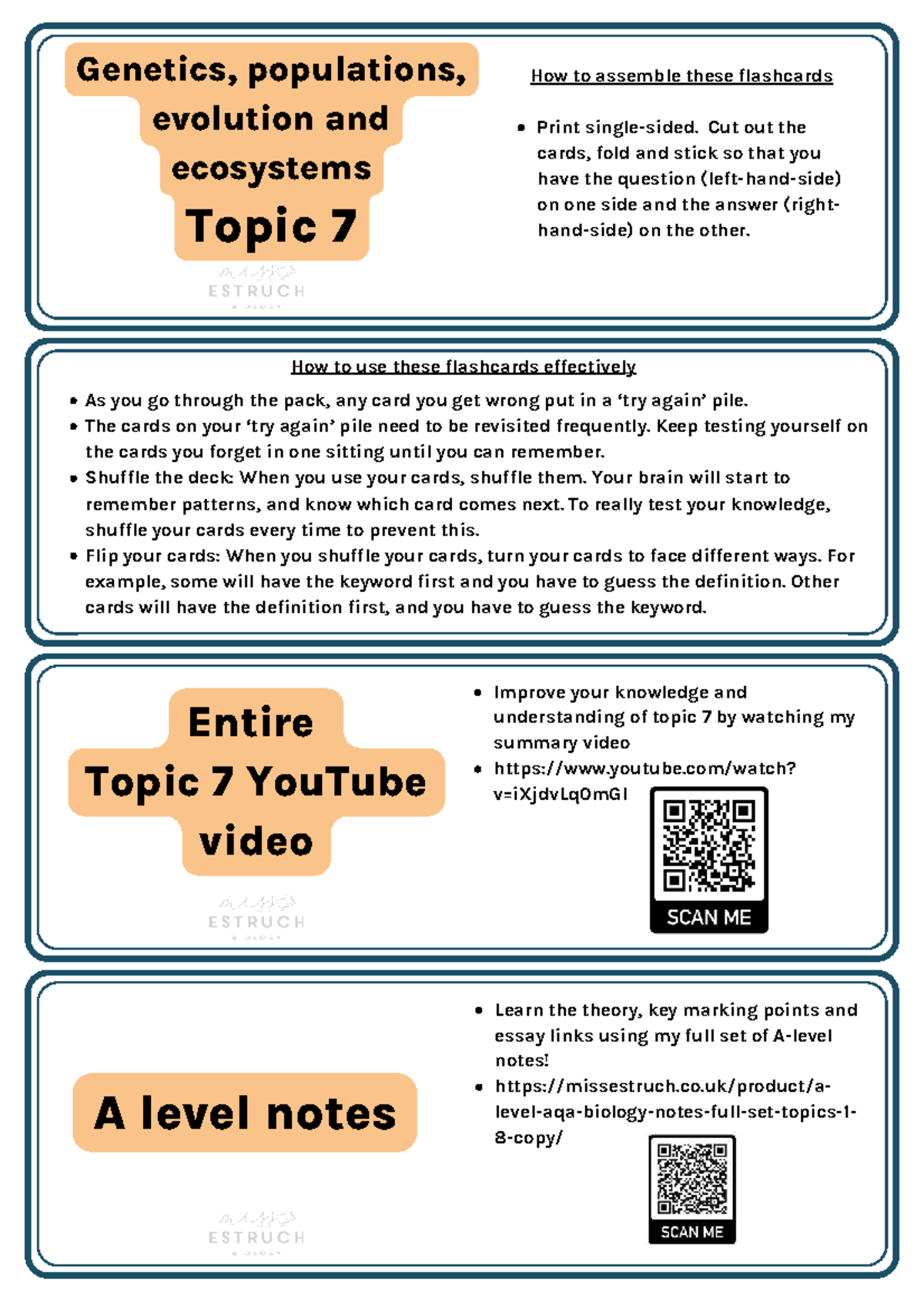 A Level Biology (AQA) Notes: Genetics, Evolution, Populations ...