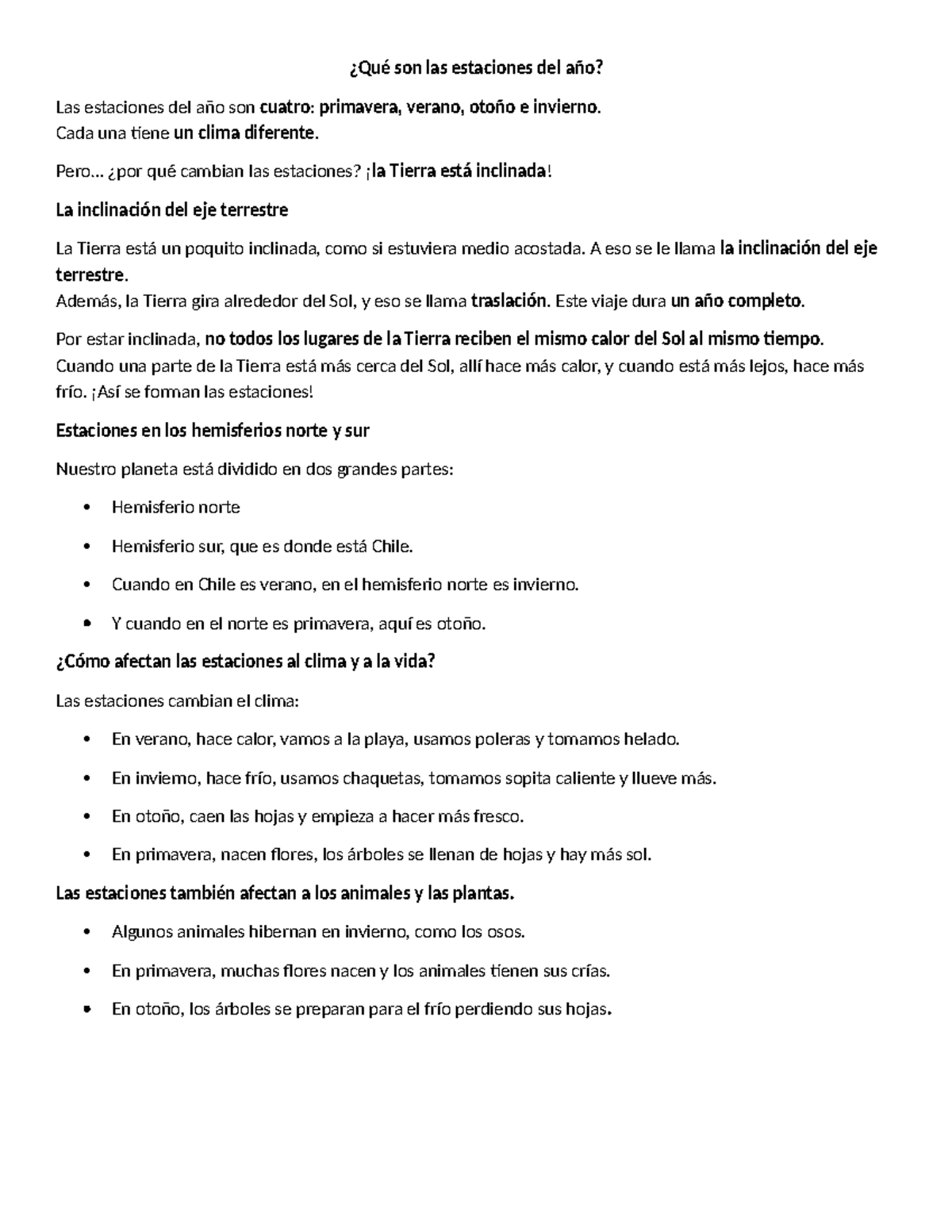 Qué son las estaciones del año: Primavera, Verano, Otoño e Invierno ...