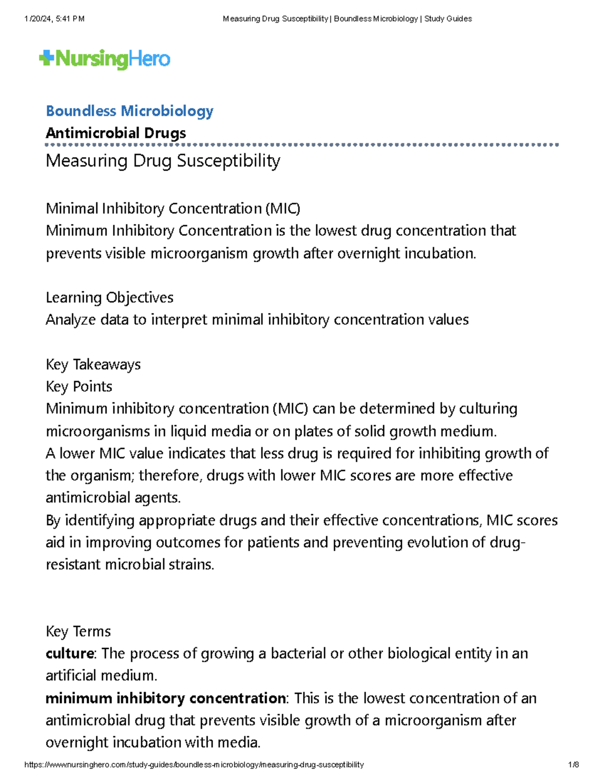 Measuring Drug Susceptibility: MIC & Antibiotic Testing in Microbiology ...