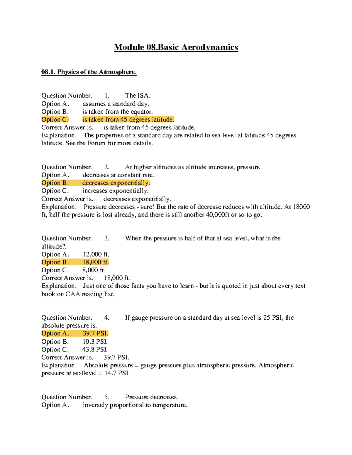 Module 08: Basic Aerodynamics - Physics of the Atmosphere & Key ...