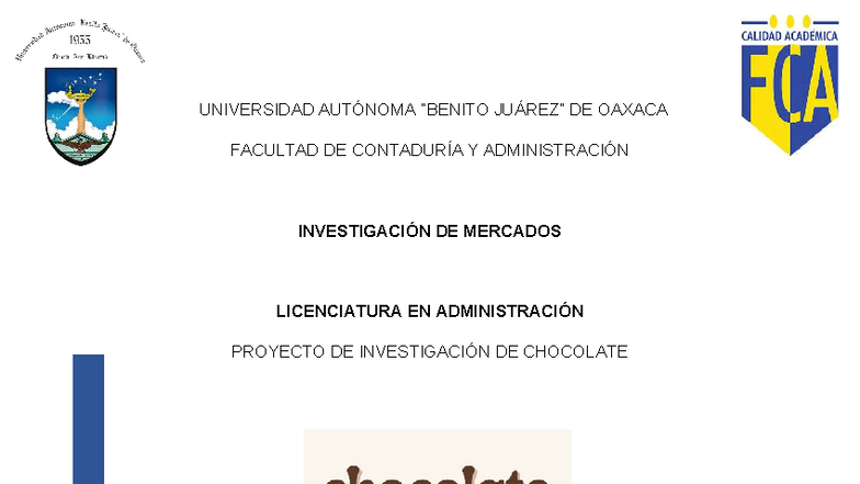 Investigación de Mercados sobre Chocolate - Lic. en Administración 606 ...