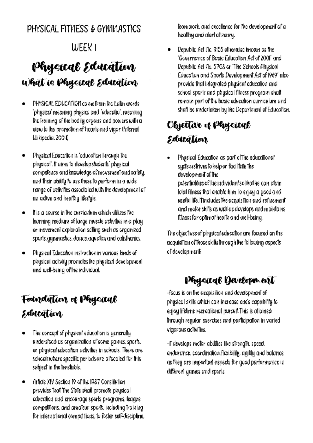 Physical Fitness - JUST A DOCUMENT FOR PE - Physical Education What is ...