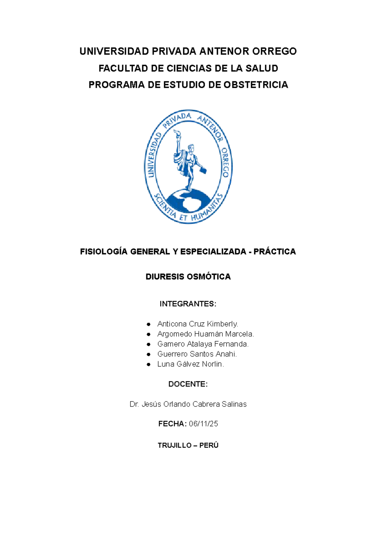 Diuresis Osmótica en Obstetricia: Práctica y Resultados (OBST 101 ...