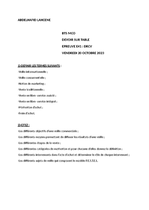 Cours ADOC Agencer ET Maintenir UN Espace Commercial Physique Attractif - ABDELHAFID LAHCENE BTS ...