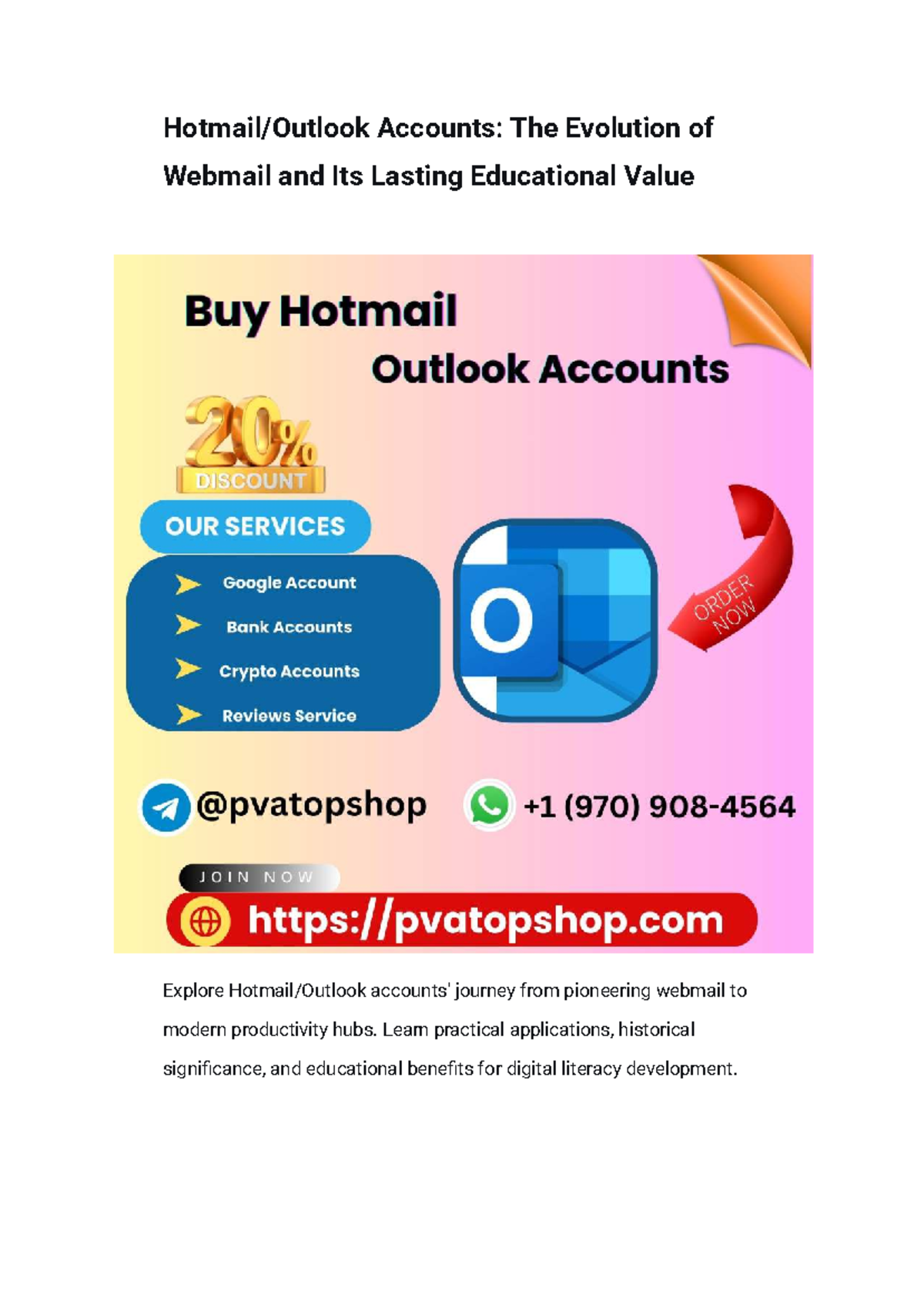 Accounts Evolution: From Hotmail to Outlook.com - Educational Insights ...