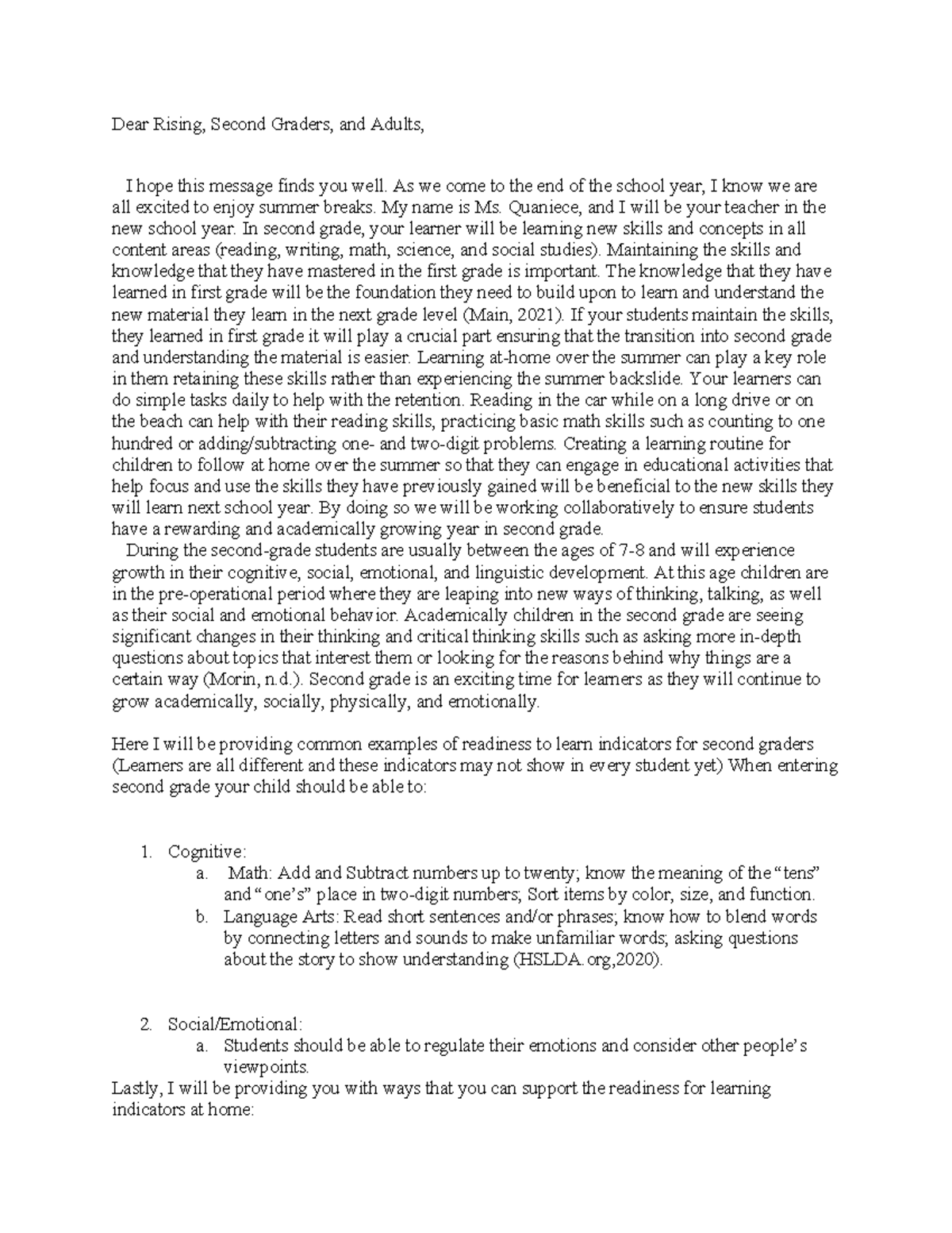 Preparing Second Graders for Success: Summer Learning Tips - Studocu