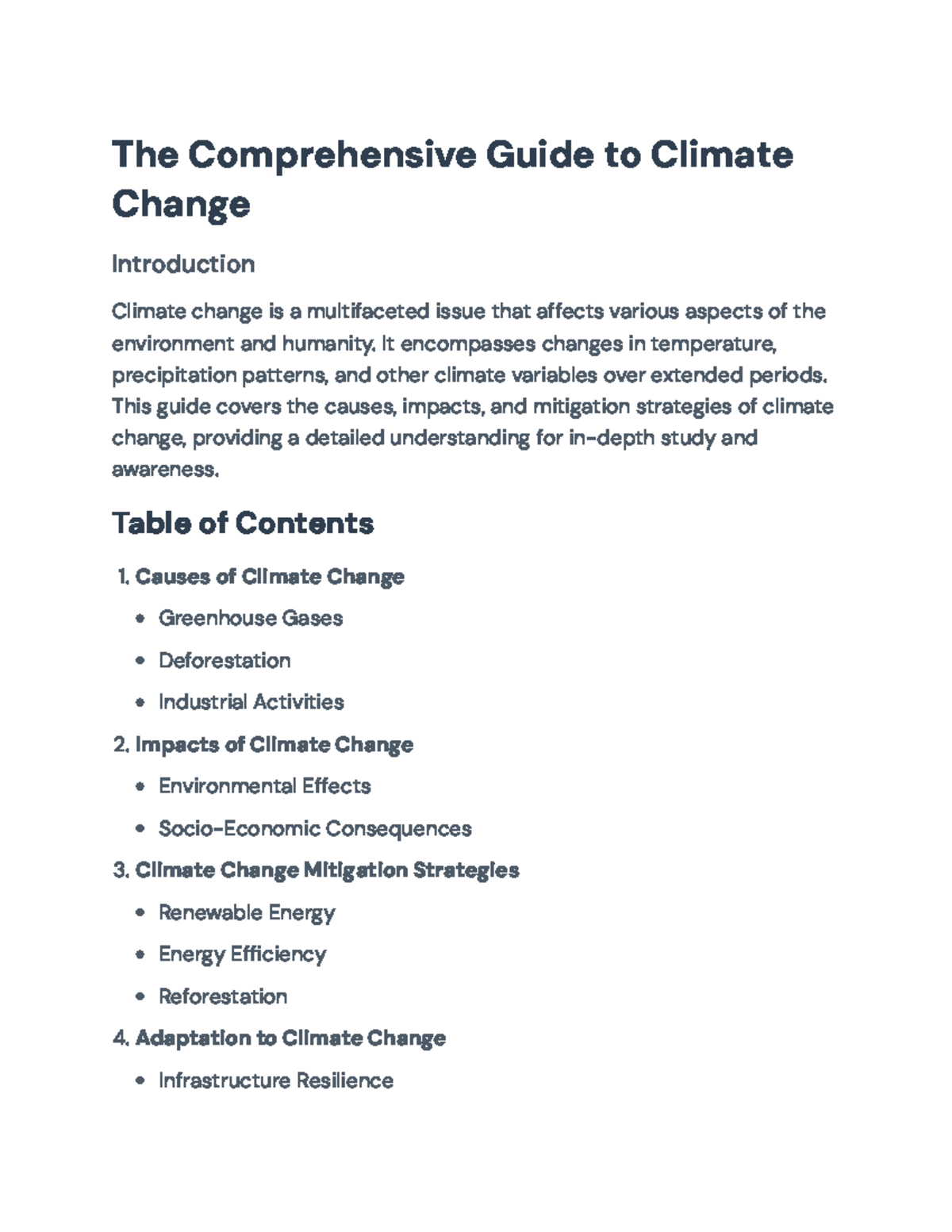 Comprehensive Climate Change Guide: Causes, Impacts, and Strategies ...