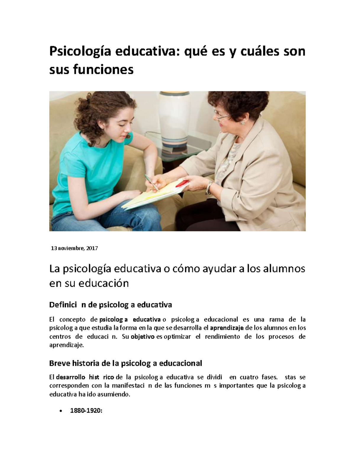 Psicología Educativa: Definición y Funciones Esenciales en la Educación ...