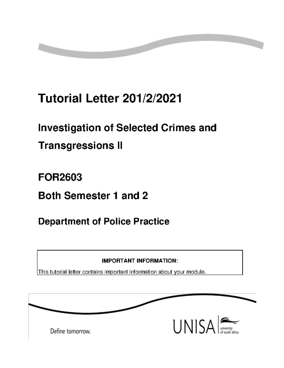 Marking Memo FOR2605 2021 Dr BK Lekubu - MARKING MEMORANDUM Question 1 Briefly explain what is ...