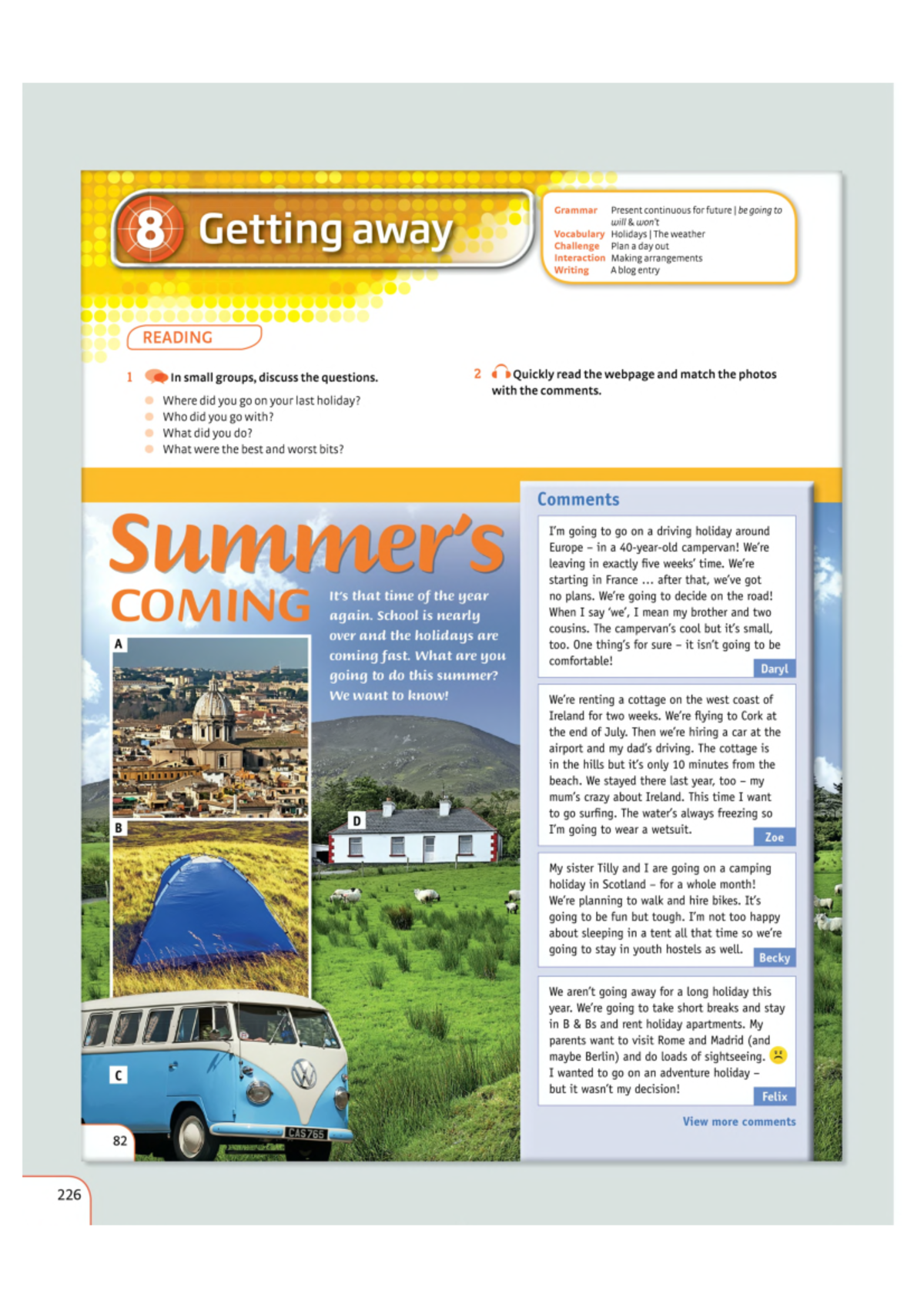Unit 8 - Achievers 6 - Teacher's Book: Vocabulary & Grammar Activities ...