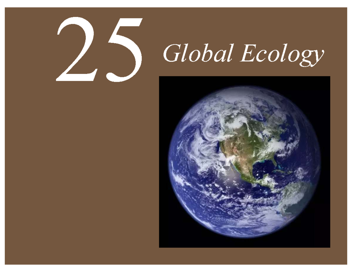 25 Global Ecology: Understanding Climate Change and Ecosystem Impact ...