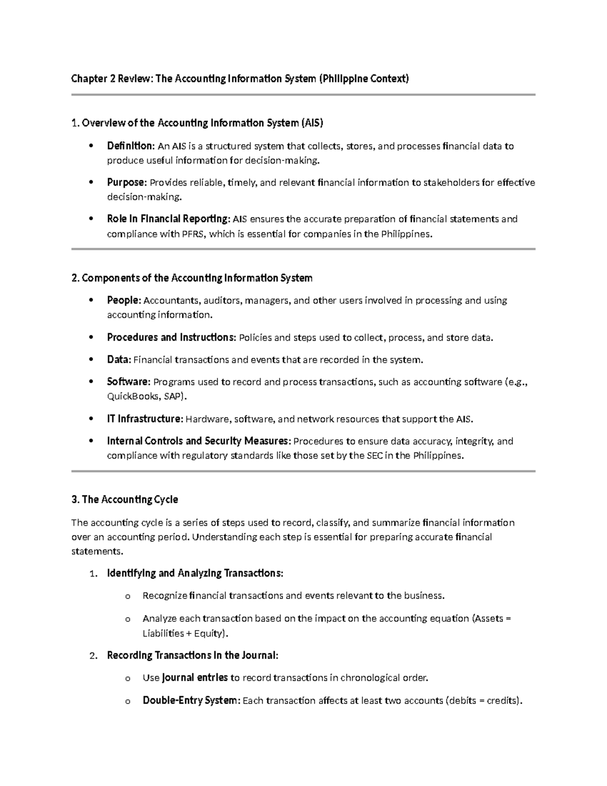 Intermediate Accounting 1 - Chapter 2 (Comprehensive Reviewer ...