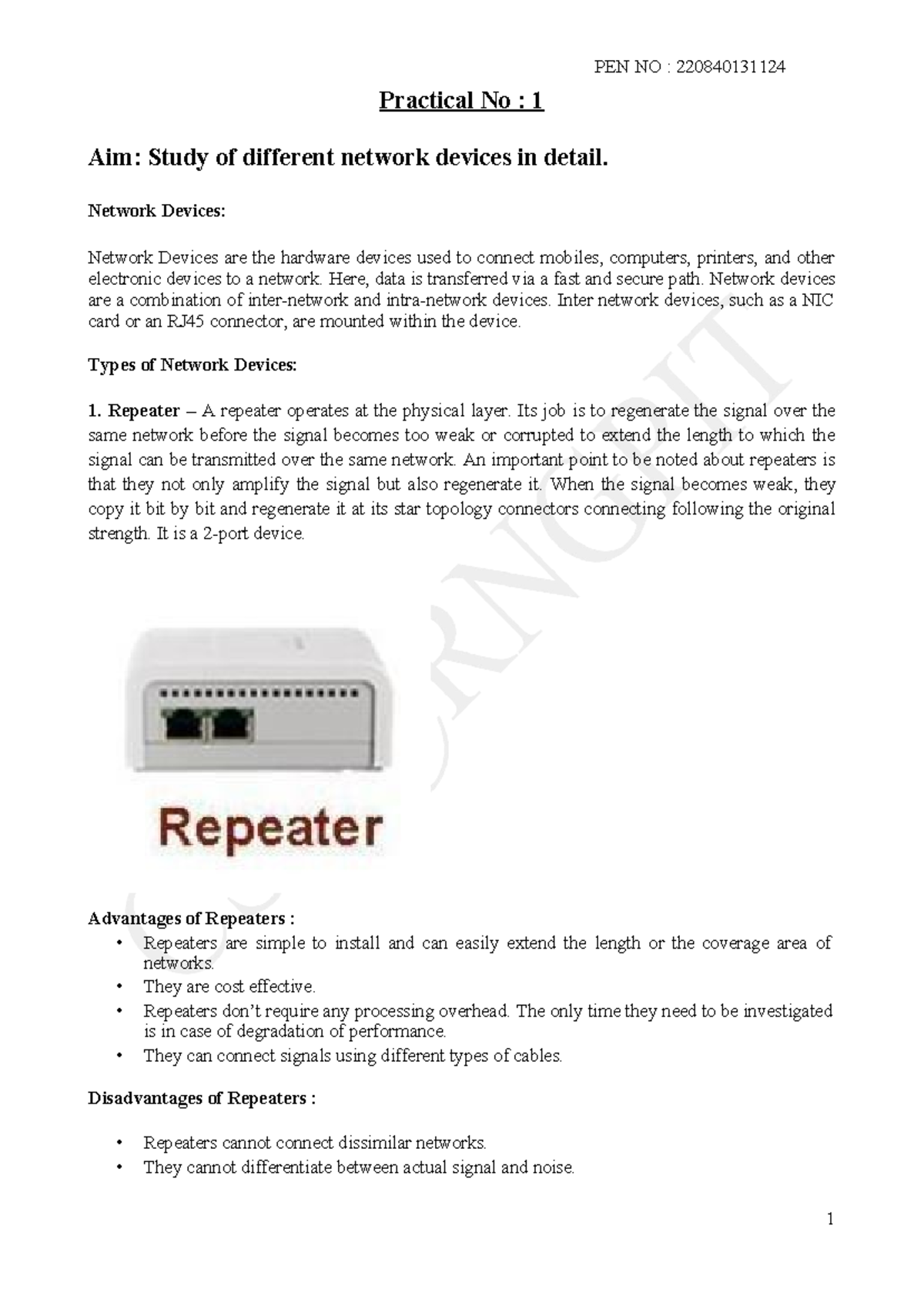 Computer Network Lab Manual: Study of Network Devices and Commands ...