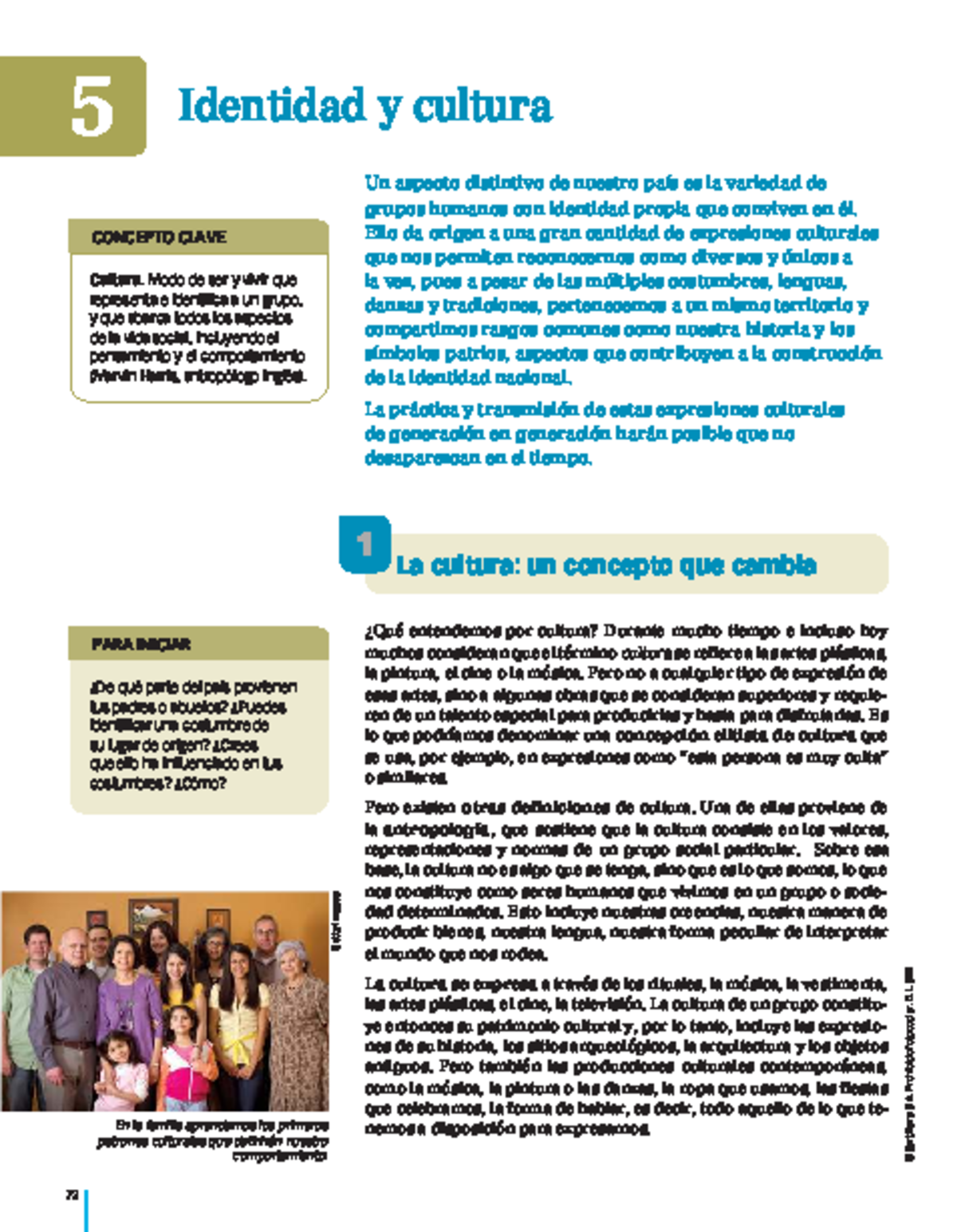 Anexo: Identidad y Cultura - Unidad 5 (5°) - Studocu