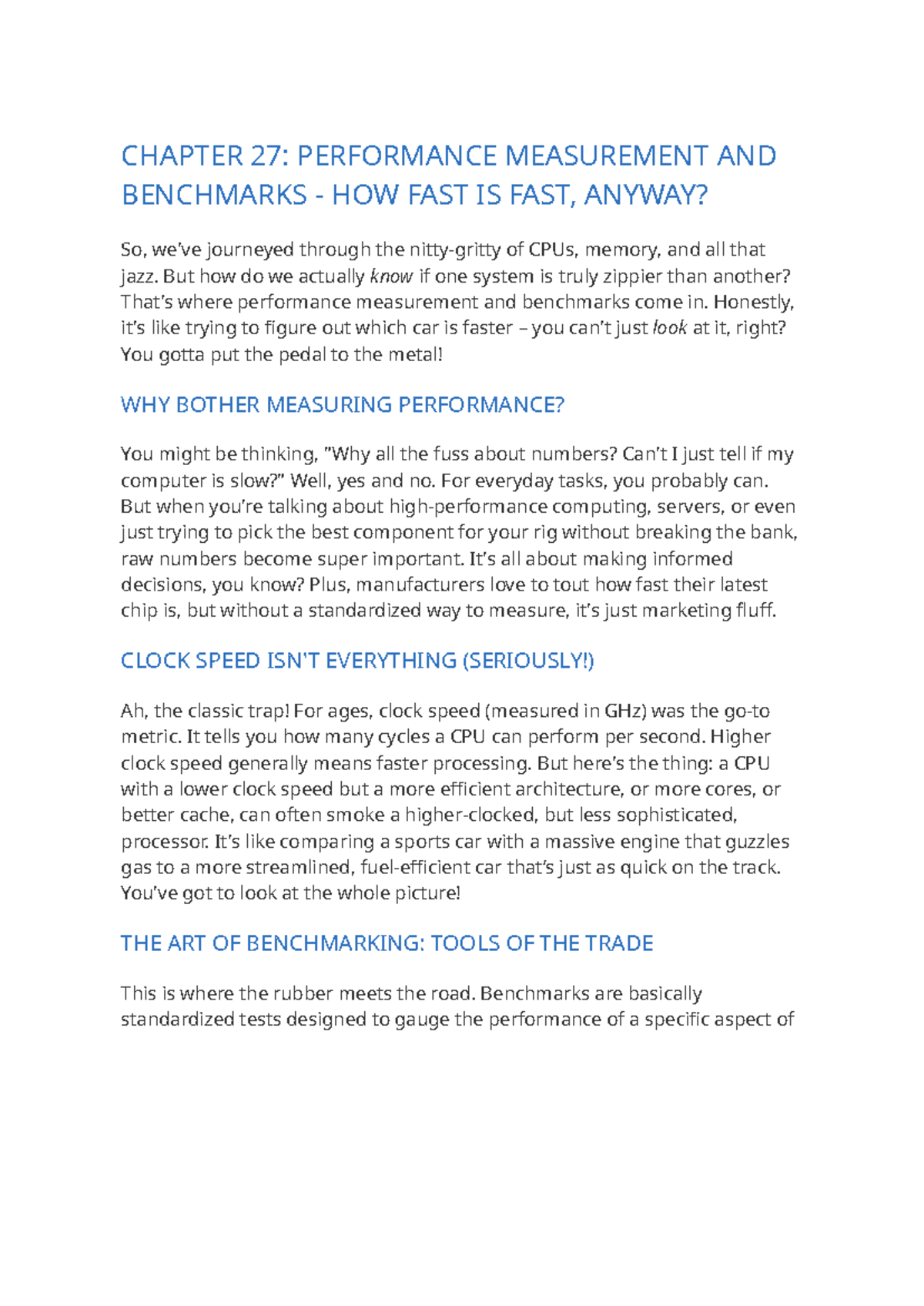 CHAPTER 27: PERFORMANCE MEASUREMENT & BENCHMARKS EXPLAINED - Studocu