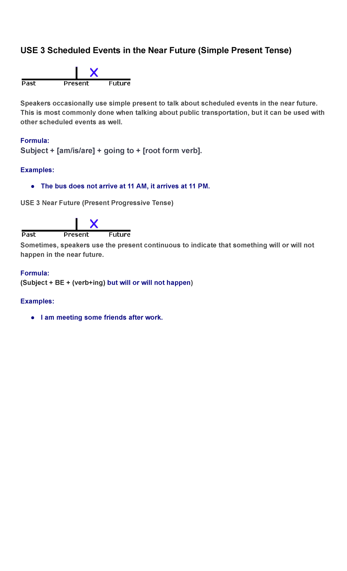 Understanding Simple Present Tense Use for Scheduled Events - Studocu