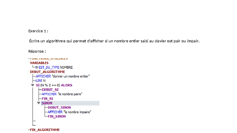 Exercice sur les Algorithmes de Condition (1) - Studocu