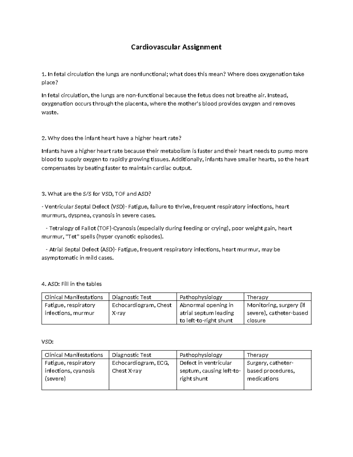 NUR32n5 Cardiovascular Assignment: Key Concepts & Conditions - Studocu