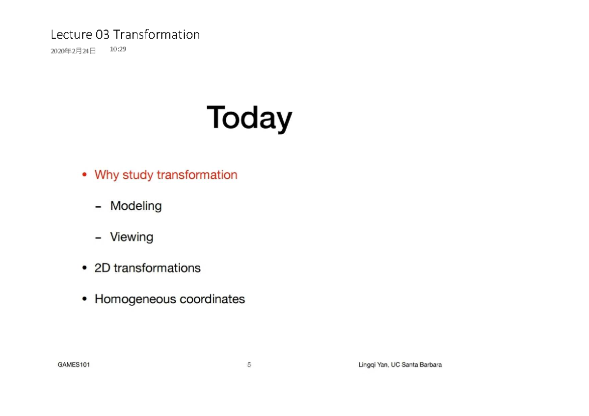 Lecture 03 Transformation - Introduction to Geology - Lecture 03 Transformation 2020 年 2 月 24 日 ...