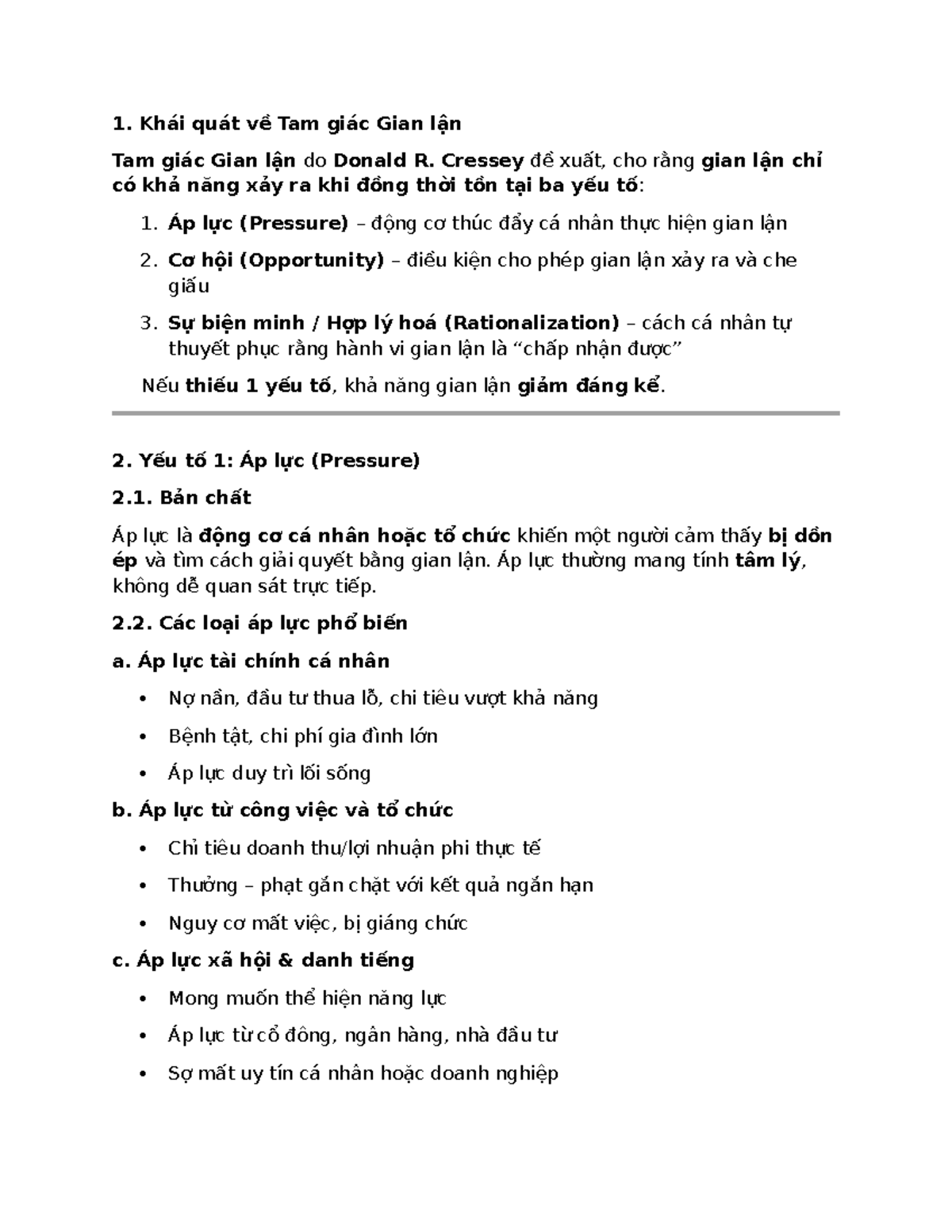 Fraud Triangle Analysis: Understanding Cressey's Model - Studocu