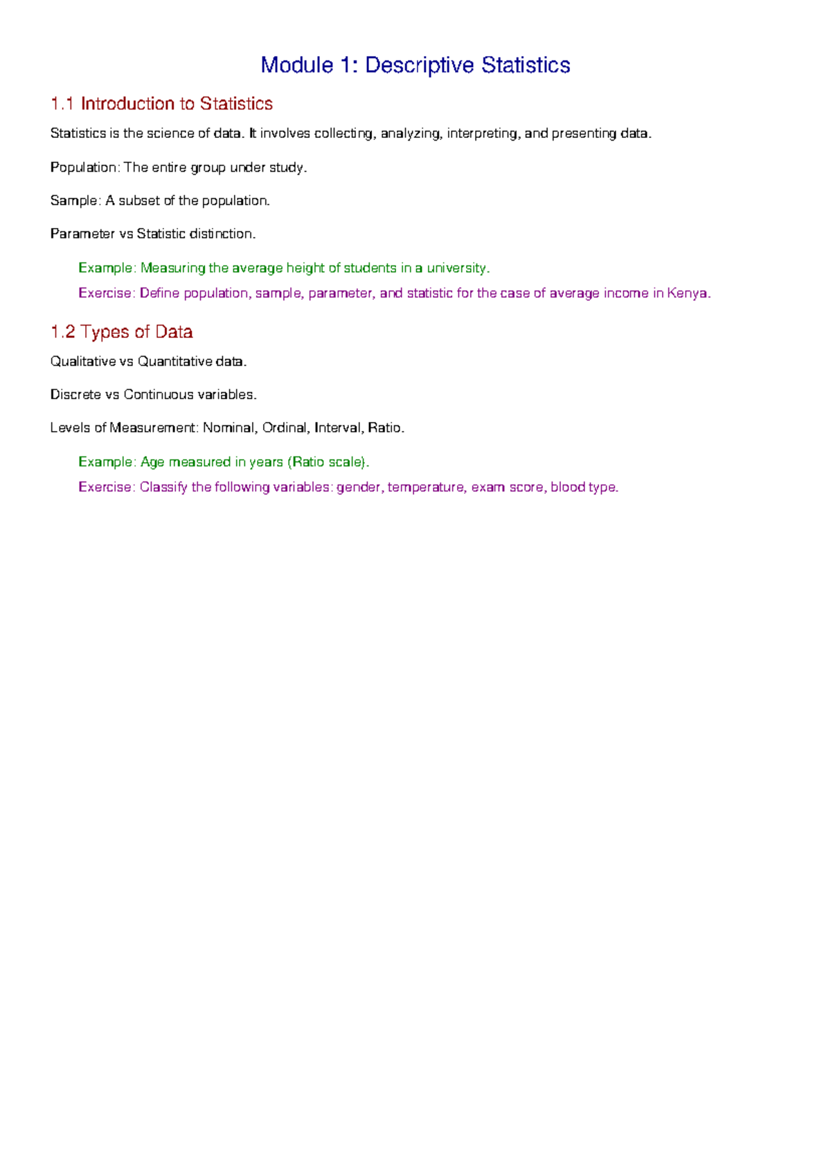 BSc Statistics Year 1: Descriptive Stats, Probability & Linear Algebra ...