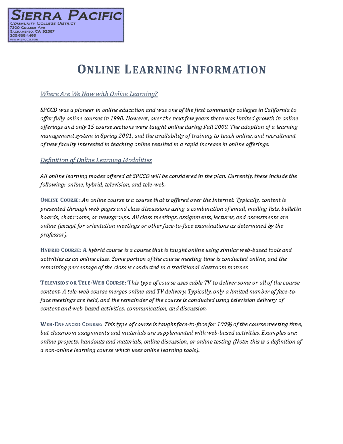 Kepler - word document - ONLINE LEARNING INFORMATION Where Are We Now ...