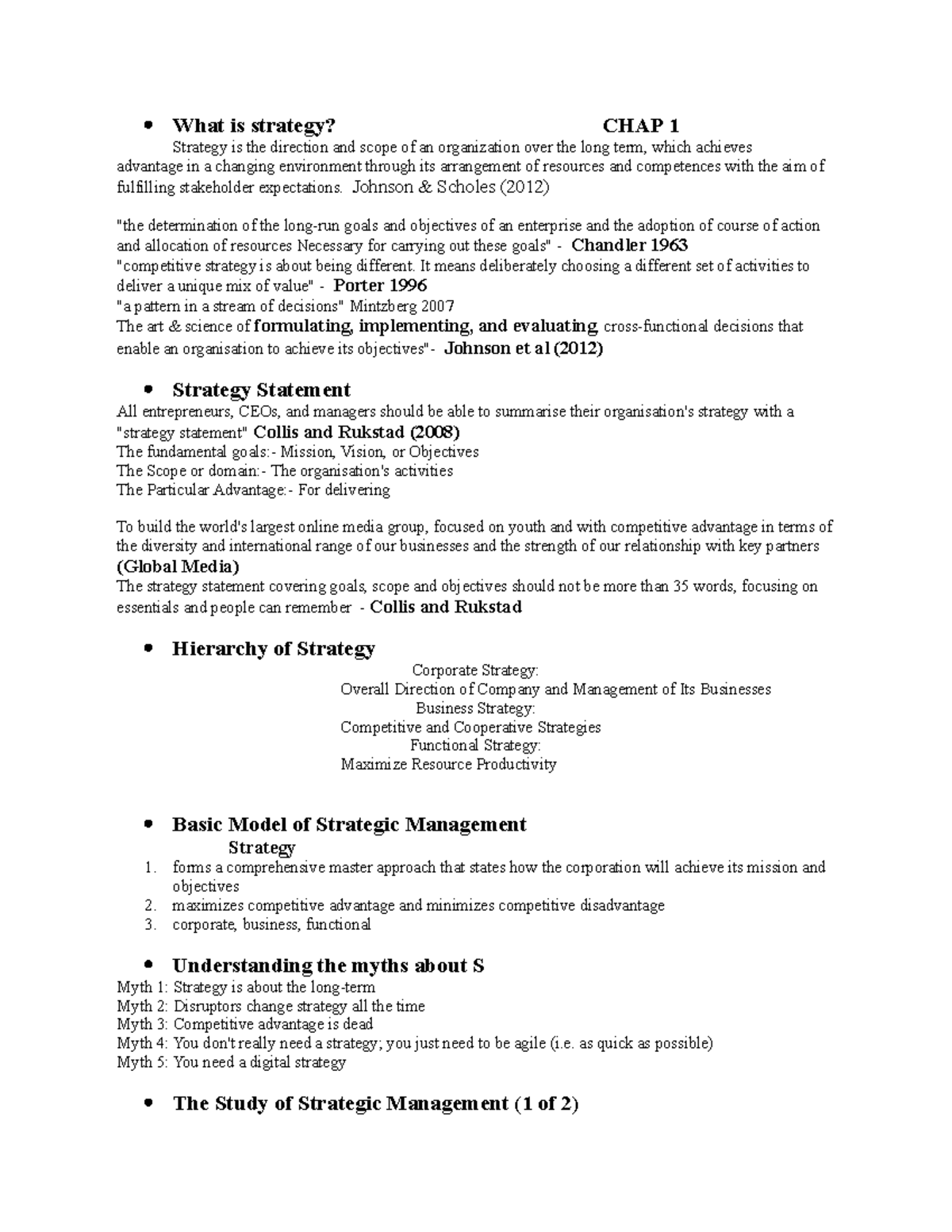 L1 (23) Introduction to Strategic Management: Key Concepts & Principles ...
