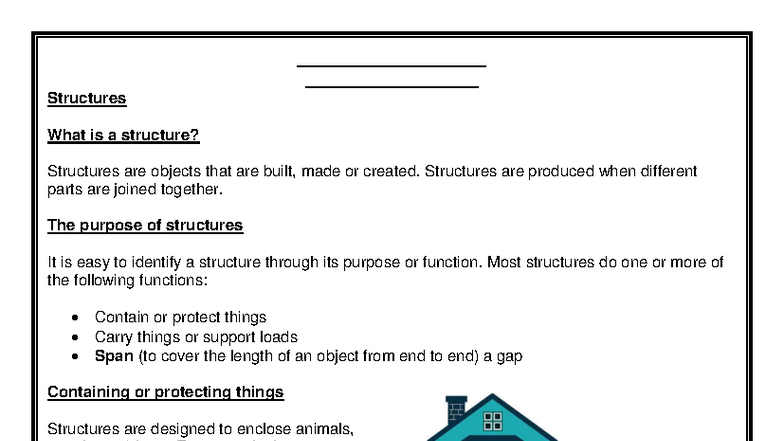 Grade 7 Technology Workbook: Understanding Structures (Term 2) - Studocu