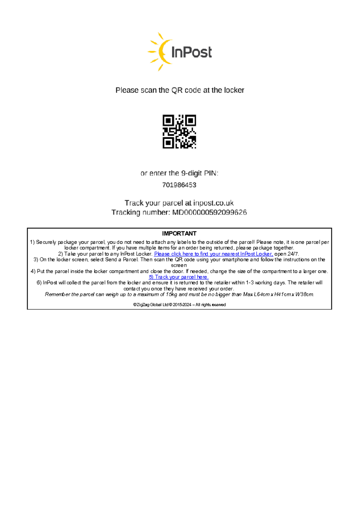 Label-226535016 - InPost Parcel Return Instructions - Studocu