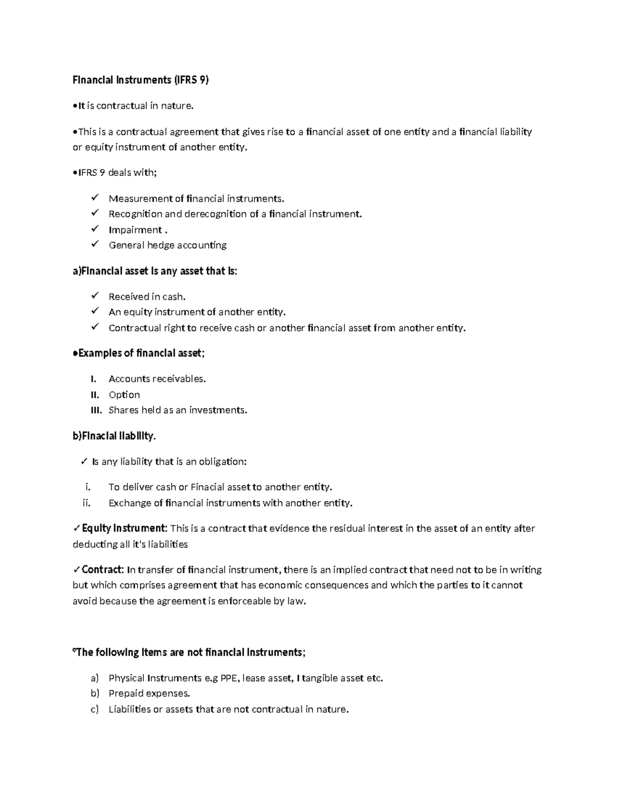 IFRS 9: Understanding Financial Instruments and Their Measurement - Studocu