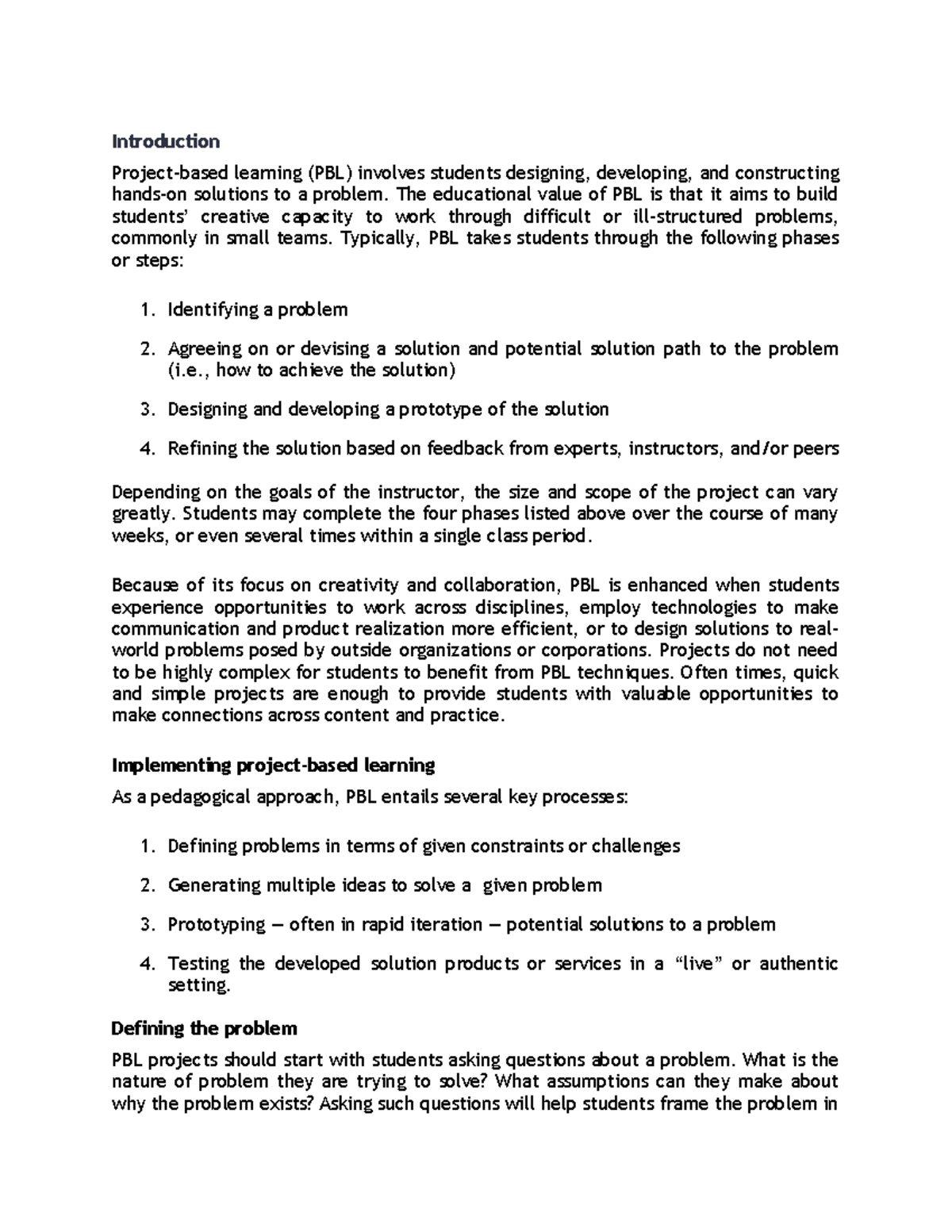 Project-Based Learning (PBL): A Comprehensive Guide to Implementation ...