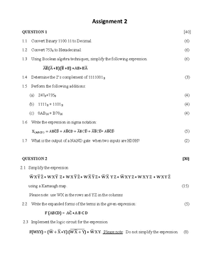 ICT2632 Assignment 1 2024 - ICT Assignment 1 Question 1: What is the basic building block of ...
