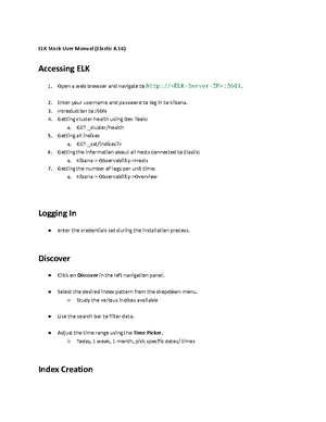 ELK 101: Exercises on KQL, EQL, Grok Patterns & Visualizations - Studocu