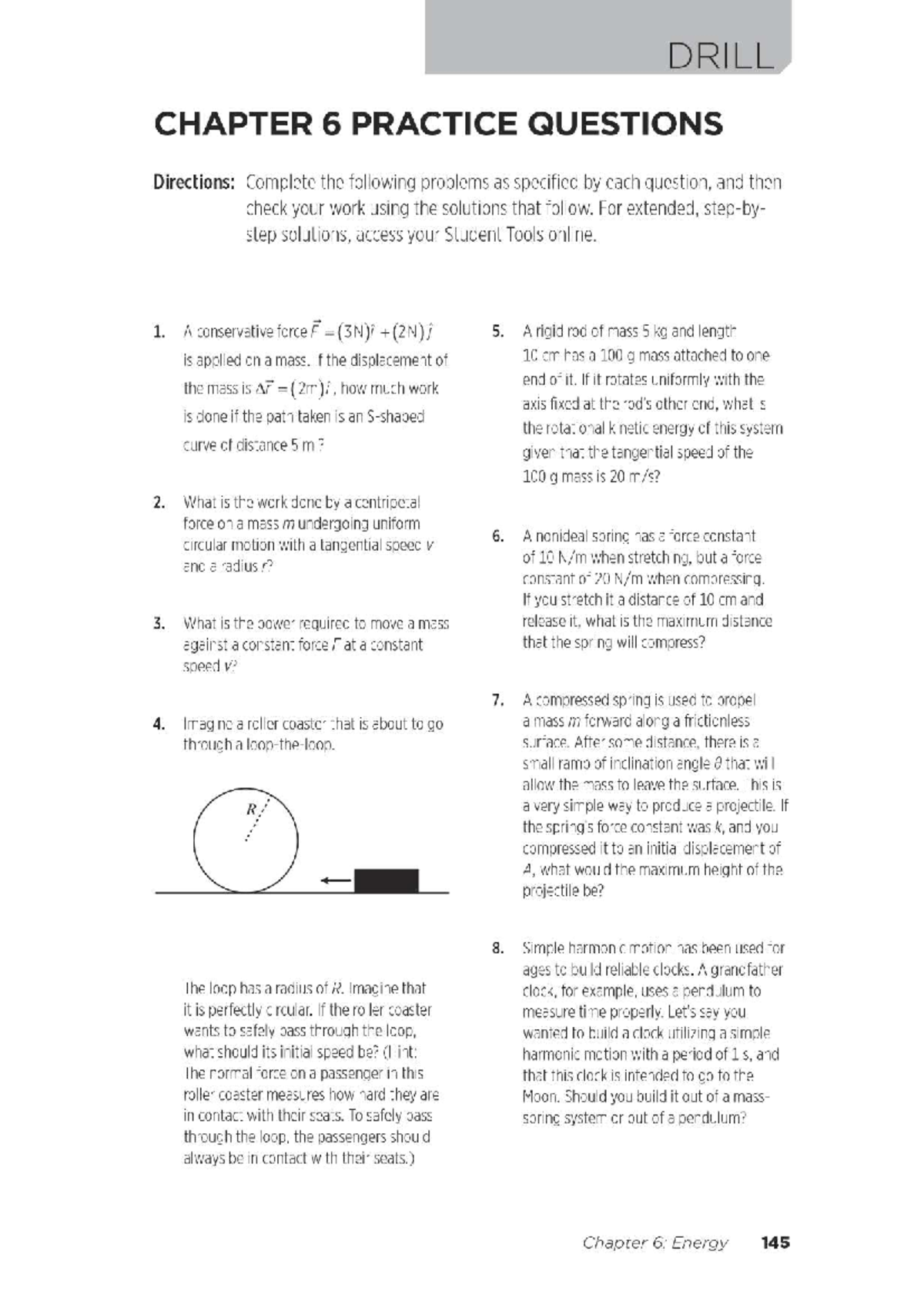 PHYS 101: Chapter 6 Energy Practice Questions - Studocu