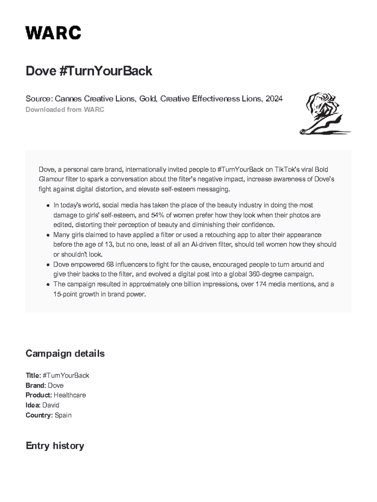 Dove Case Study: Turn Your Back Campaign - Cannes Lions 2024 Insights ...