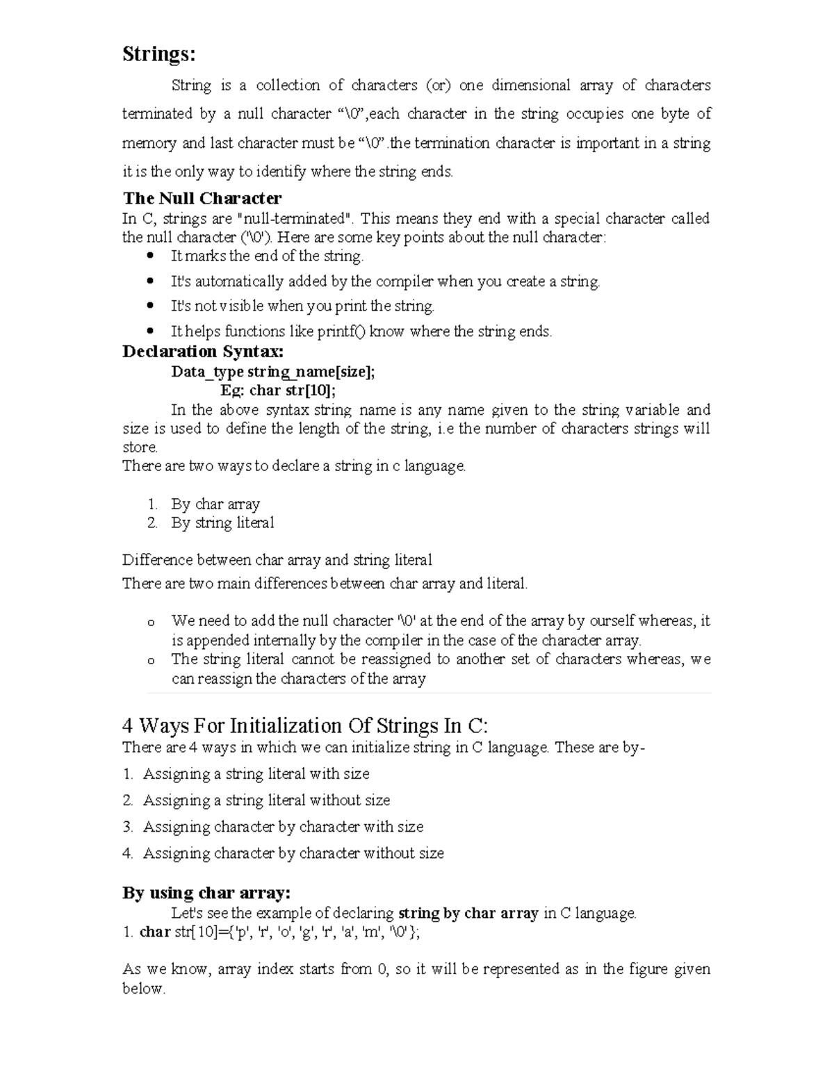 Strings - data structures - Strings: String is a collection of ...