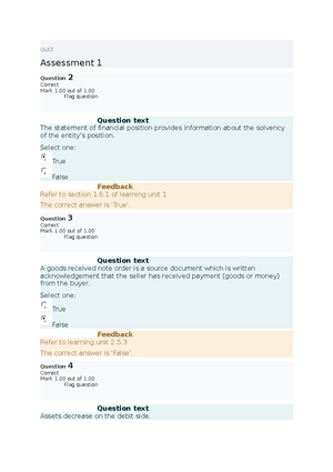 Self-Assessment - Learning Unit 3 - How is “inventory taken for ...